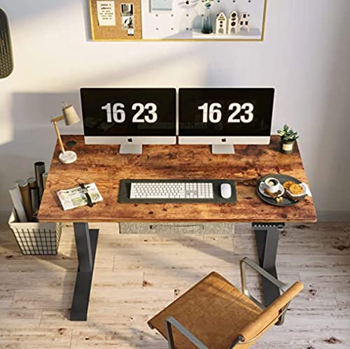 FEZIBO Height Adjustable Standing Desk Frame, Electric Standing Desk Legs for 43.4 inches to 62.9 Inches Desk Tops, Sturdy Stand up Desk Base for Workstation,Black (Frame Only)