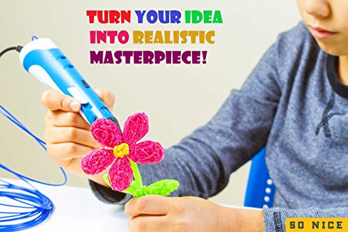 28 Colors, 3 Colors Glow in The Dark, Extra Long 3D Pen/Printer Filament 560 Feet, Premium PLA, Each Color 20 Feet, Bonus 100 Stencils Ebook Included by So Nice