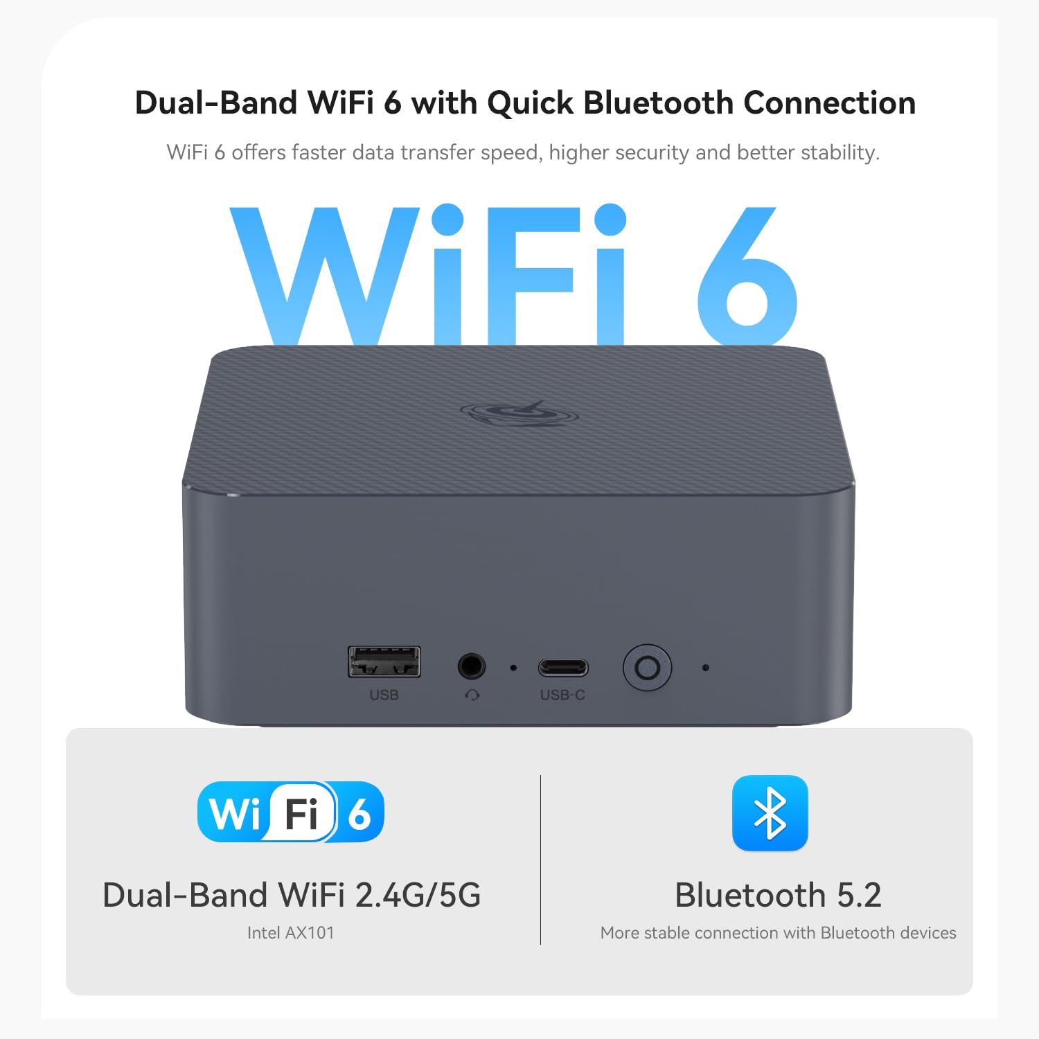 Beelink EQi12 Mini PC, Intel Core 1220P (up to 4.4GHz) 10C/12T, Mini Computer 24GB LPDDR5 5200MHz 500GB PCIe4.0 SSD, Dual HDMI Display 4K 60Hz/WiFi6/BT5.2/HTPC/NPU/AI/Built-in PSU