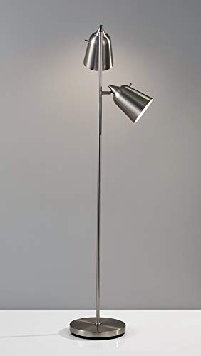 ADESSO 3237-01 Floor-Lamps, Matte Black/Antique Brass