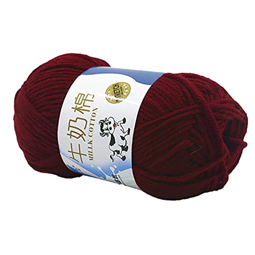 2 Set 1 Roll 5-Strand Wool Yarn Soft Warm DIY Beginner Needlework Hand Knitting Crochet Yarn Ball for Sewing Shop Crochet Yarn