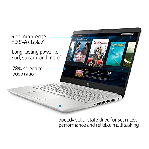 HP Pavilion 14 Laptop, HD Display, AMD Ryzen 3 3250U (Beats i7-7560U), 16GB RAM, 256GB SSD, AMD Radeon Vega 3 Graphics, Webcam, Wi-Fi, HDMI, Bluetooth, Windows 10 Home, Natural Silver (Latest Model)