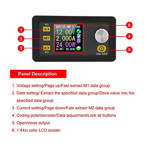 Power Module + Buck Converter Display Module Walfront Digital Programmable Converter LCD Display Constant Voltage Current Buck Converter(DPS5020)