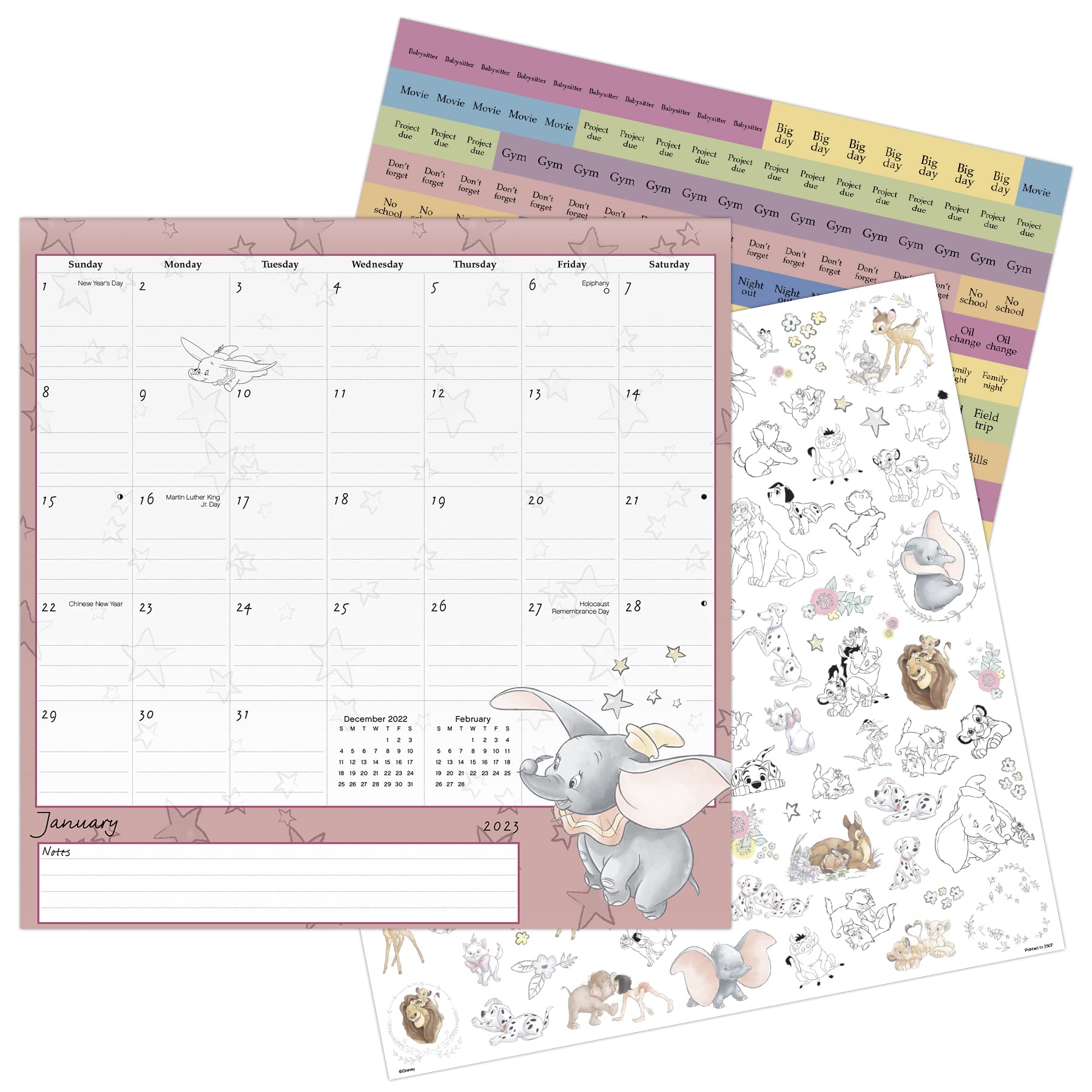 2023 Disney Classics Magnetic Family Calendar