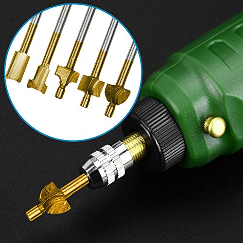 10Pcs HSS Router Carbide Engraving Bits & 10Pcs Router Bit with 1/8"(3mm) Shank Power Rotary Tools for DIY Woodworking, Carving, Sculpting, Engraving, Drilling.