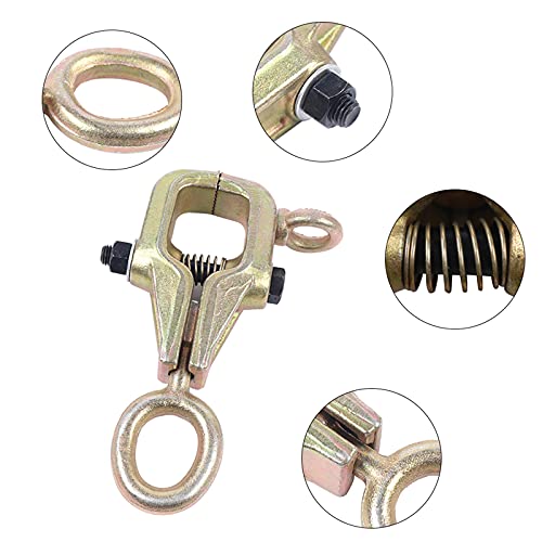 5 Ton Wide Mouth Auto Car Body Repair Tool Electromechanical Maintenance Steel Material Ergonomic Design Self-tightening Pull Clamp Dent Puller 2 Way Gold Frame