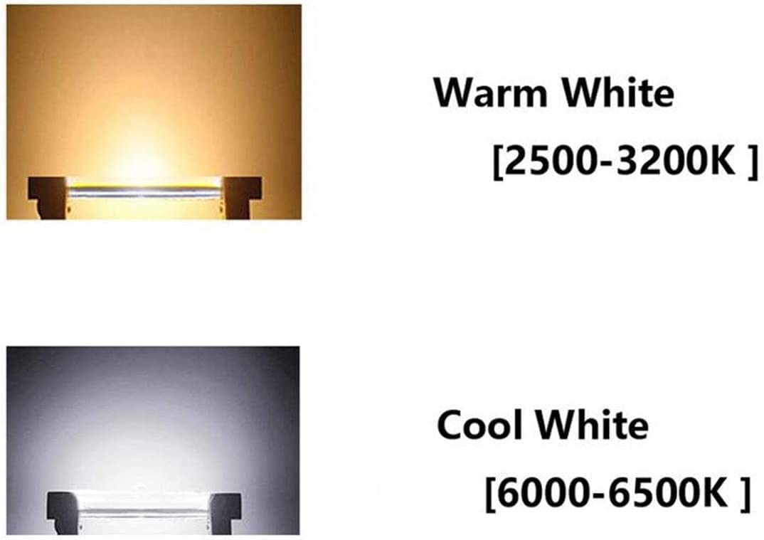 118mm 20W R7S LED Bulb 200W Halogen Equivalent 118mm J-Type High Brightness 20W 120V R7S Base 6000K Daylight White J Type T3 118mm Double Ended Flood Light 360°Beam Angle, Pack of 4