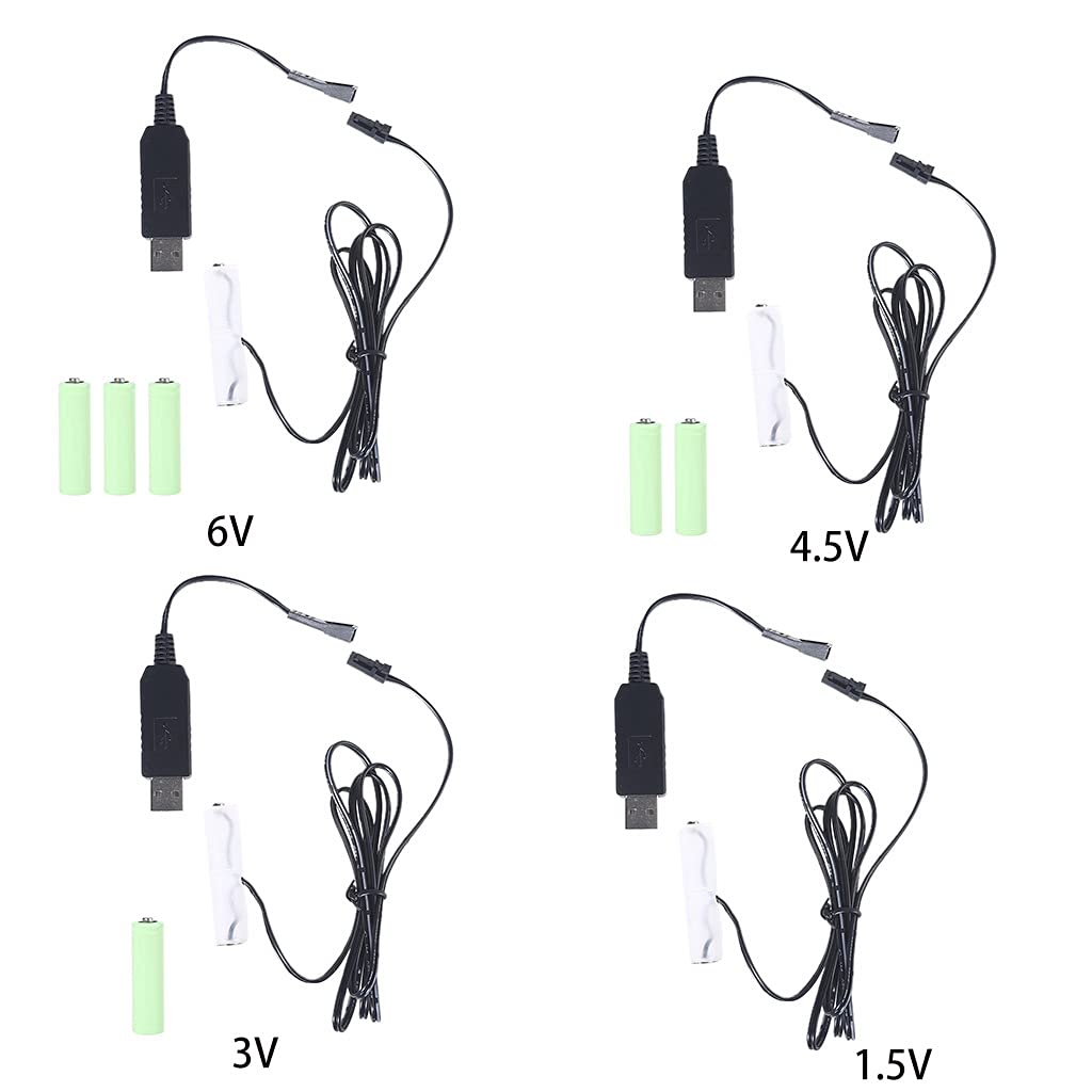 TINGLI USB Power Supply Cable for AA Battery,Replace 2AA 3V Battery,Reusable Batteries for Clocks, Toys, Holiday Lights, Fans, LEDs(Separable), Black