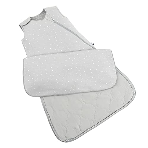 GUNAMUNA Unisex Baby Wearable Blanket, Sleep Sack Sleeping Bag for Infants Toddlers, Easy Changing Diaper Zipper, 1.0 TOG, Foggy Nights, 24-36 Months