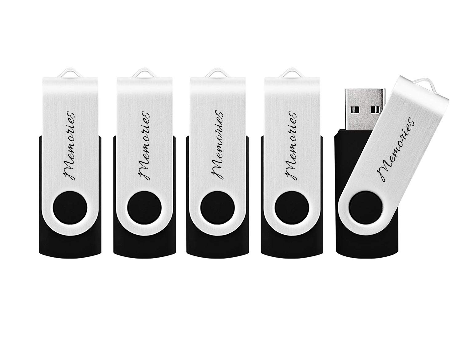 32GB Storage USB Flash Drive 3.0 with Tin Case/Box Set of 5 Thumb Drive Package. Flash Drive and Case for Weddings, Memories, Videos Perfect for Professional Photographers (Memories Label)