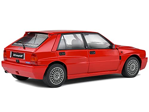 1991 Lancia Delta HF Integrale Rosso Corsa Red 1/18 Diecast Model Car by Solido S1807801