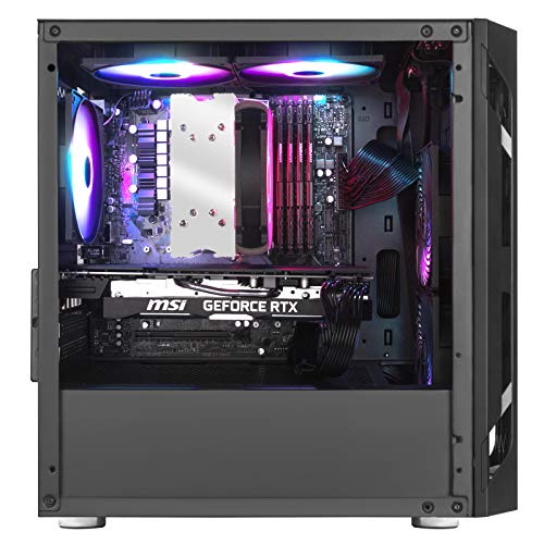 SilverStone Technology FARA H1M Tempered Glass, Black, Mid-Tower Micro-ATX Case with Mini-DTX and Mini-ITX Support, SST-FAH1MB-G