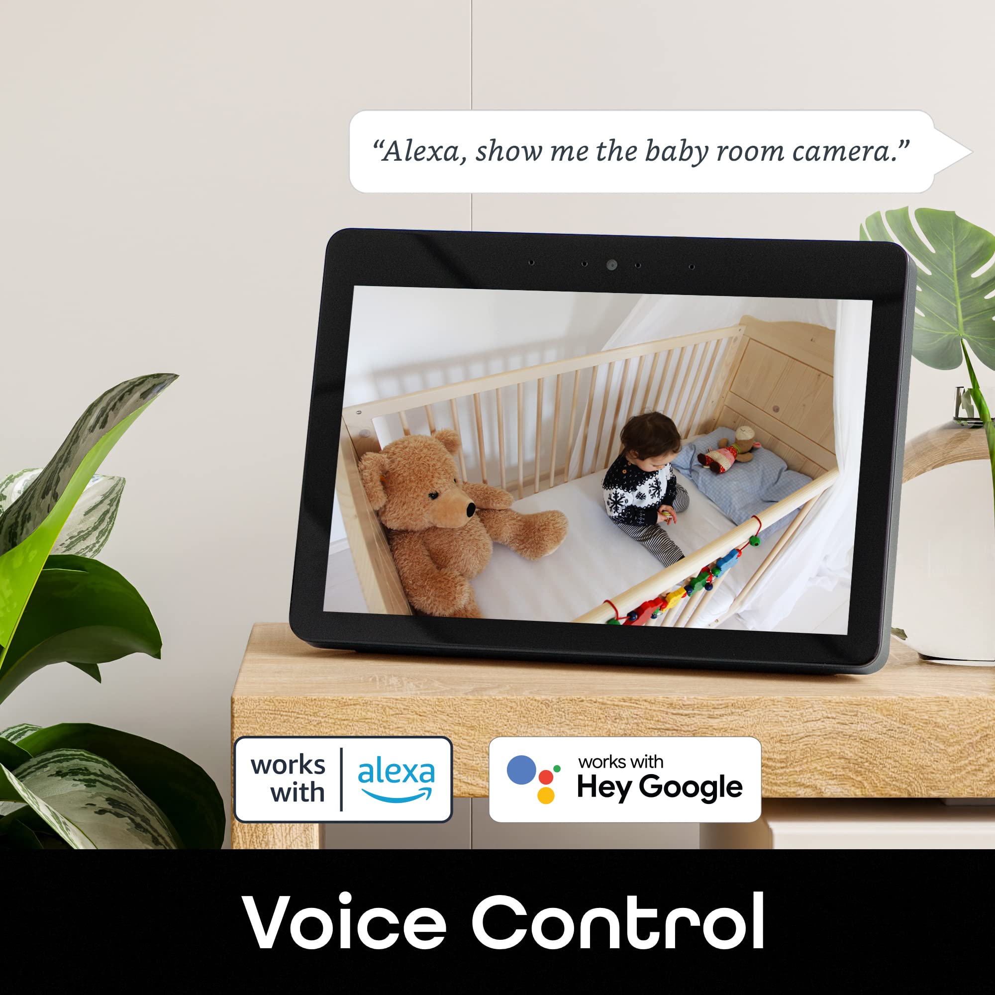 Geeni Glimpse 1080p Smart Indoor Camera, Motion Detection, Night Vision, Two-Way Audio, Cloud/MicroSD Storage, 110° Lens, Alexa/Google Compatible