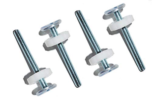 4 Pack Pressure Gates Threaded Spindle Rods M10 (10 mm),Baby Gates Accessory Screw Bolts Kit Fit for Baby and Pet Safety Gates Pressure Mounted Gates Guard