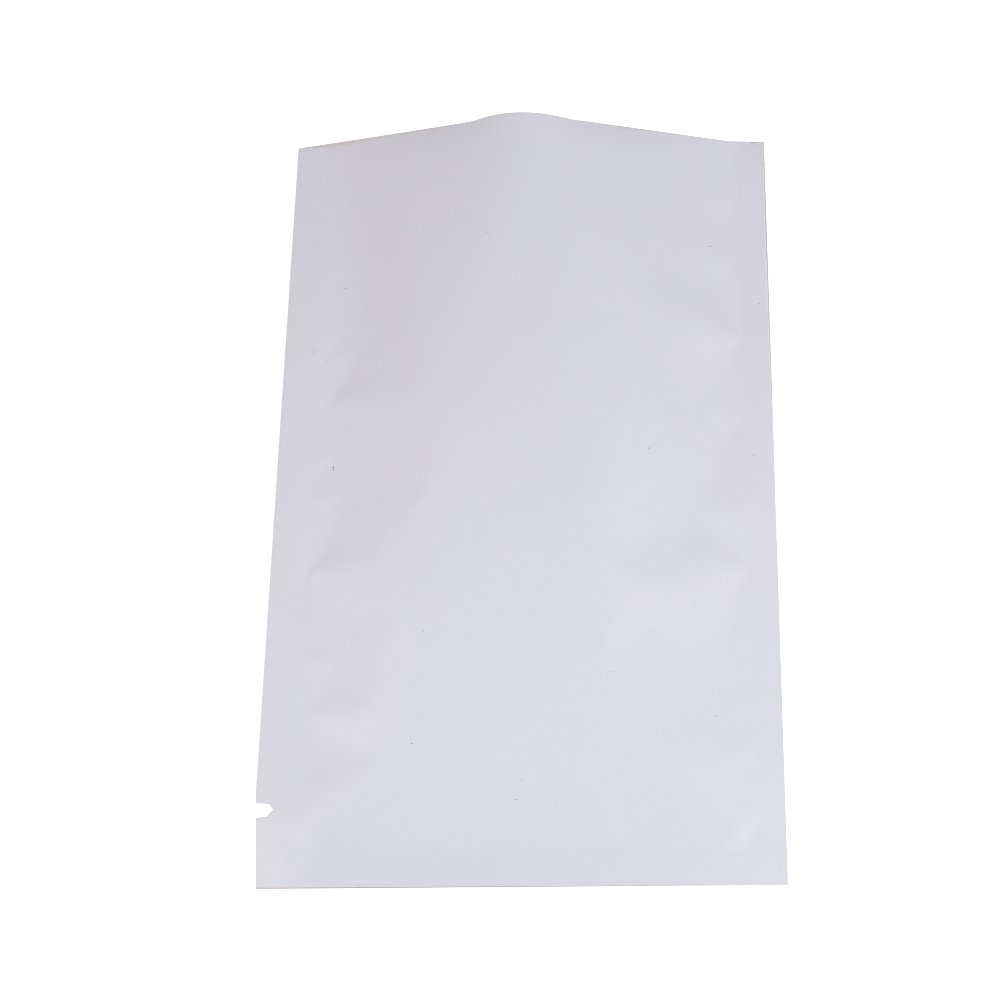 100 Premium Colored Mylar Foil Heat Sealable Bags 9x13cm (3.5x5.1") … (White)
