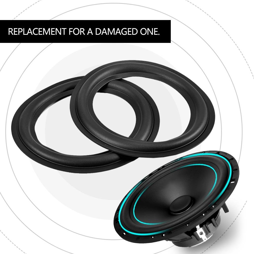 2pcs 6 inch Perforated Rubber Speaker Foam Edge Surround Rings Replacement Parts for Speaker Repair or DIY
