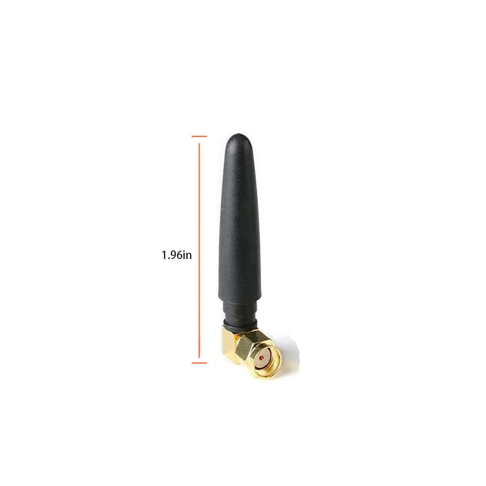 CORONIR Mini WiFi Antenna, 2.4GHz MIMO RP-SMA Male Right Angle connectors for WiFi FPV USB Adapter Computer PCIe Card, Wireless Back Up Camera WiFi Router 4Pack