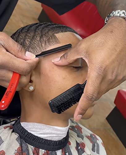 Crispy Linez Barber Turkish Razor | Professional Straight Razor (Red & Black)