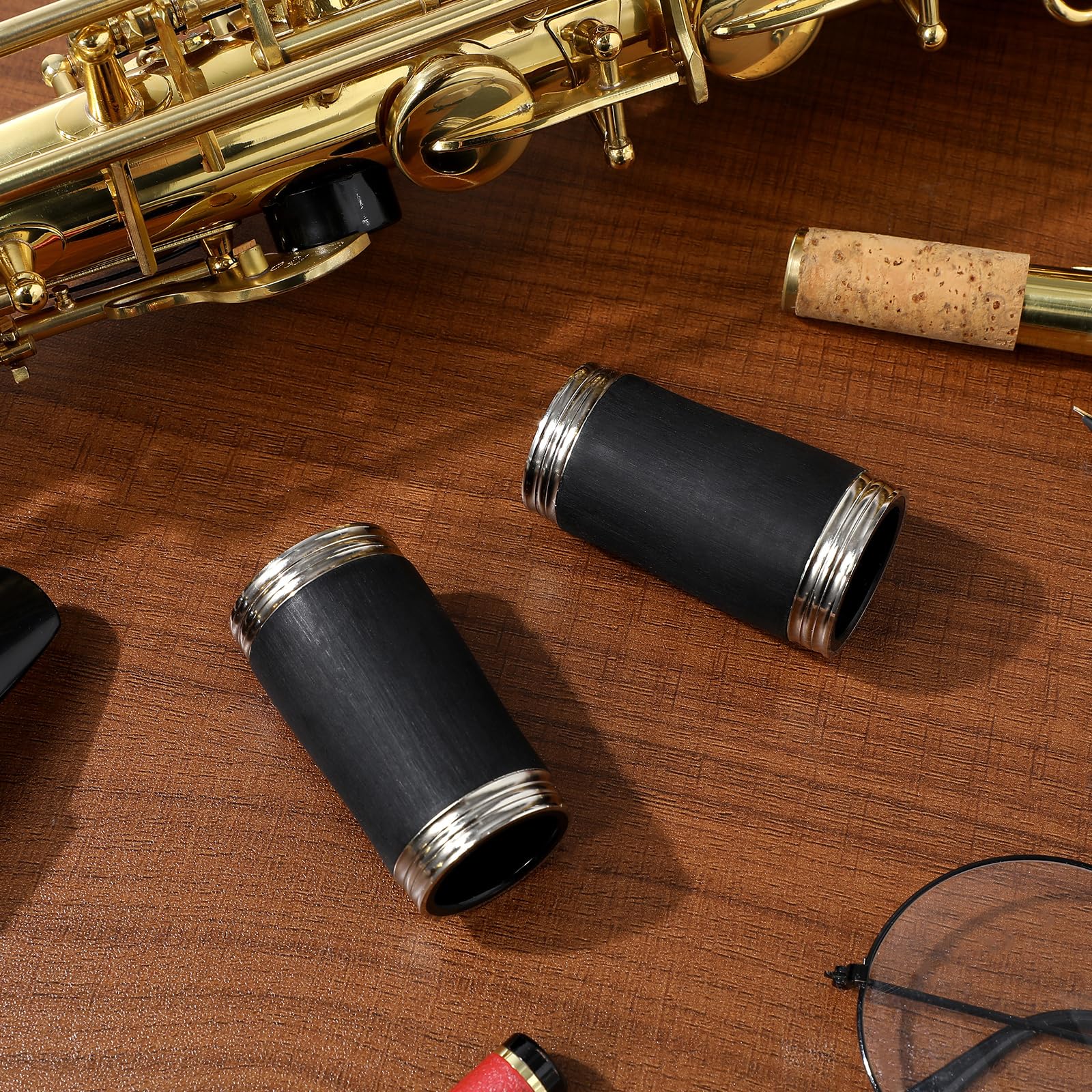 2pcs Clarinet Barrel Clarinet Tube Tuning Tube Adjustable B Flat Clarinet Barrel Treble Pitch 58MM Barrel for Clarinet
