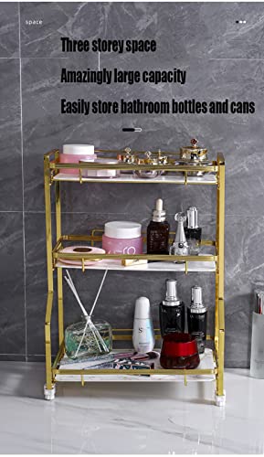 2/3 Tier Bathroom Counter Organizer Under Sink Bathroom Organizer Countertop Storage Rack Cosmetic Organizer Holder for Bathroom Kitchen White,3 Tiers