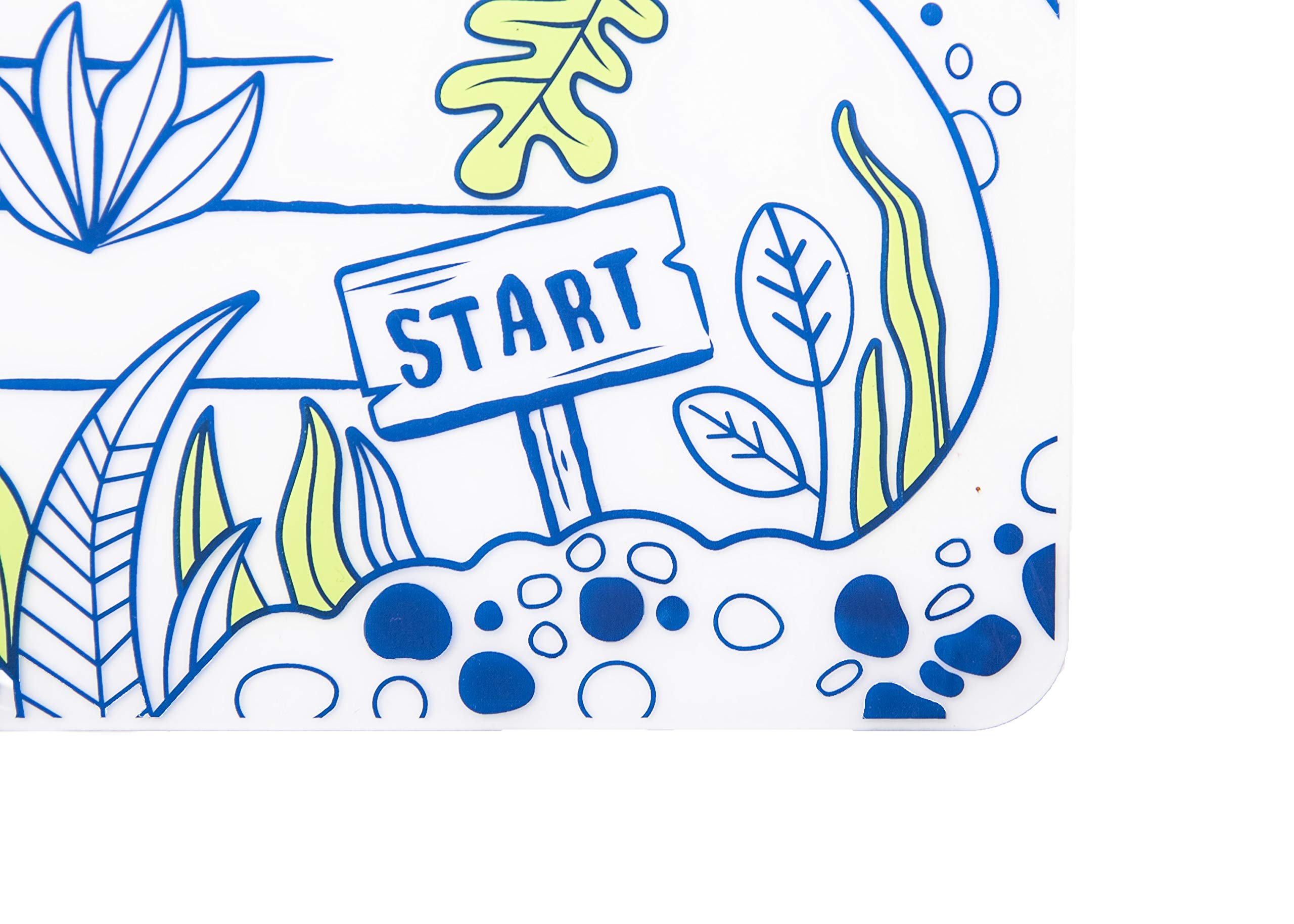 modern-twist 10 x 14" Reusable, Waterproof Coloring Mark-Mat Sheet for Kids, 100% Food-Grade Silicone, Pack of 1, Dino Maze