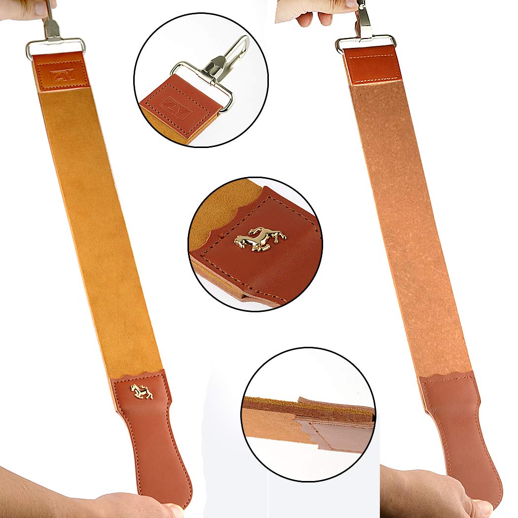 Grandslam Straight Razor Kit - Steel Cutthroat Razor, Leather Strop, Shaving Brush, Stainless Steel Bowl & Stand, Shaving Soap - Men's Gift