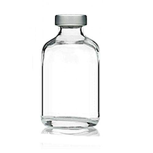 30ml Sterile Molded Glass Vial with Silver Aluminum Seal and Grey Butyl Stoppers 5pk