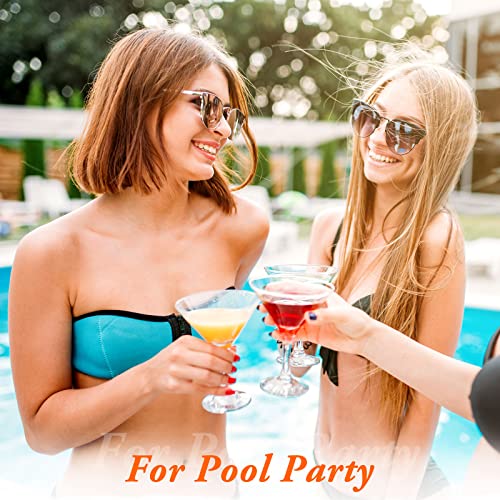 100 Packs Clear Plastic Martini Glasses 2oz Disposable Cocktail Glasses Mini Dessert Cups Shooter Shot Glasses for Parties Wedding Events, Cocktails Parties
