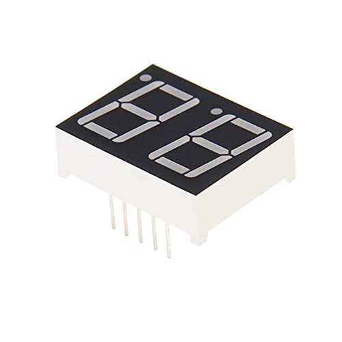 Bettomshin 4Pcs LED Digital Dispaly Common Cathode 10 Pin 2 Bit 1.34 x 0.94 x 0.31inch(LxWxH) 0.56" Red Display Digital Dispaly 5621AH