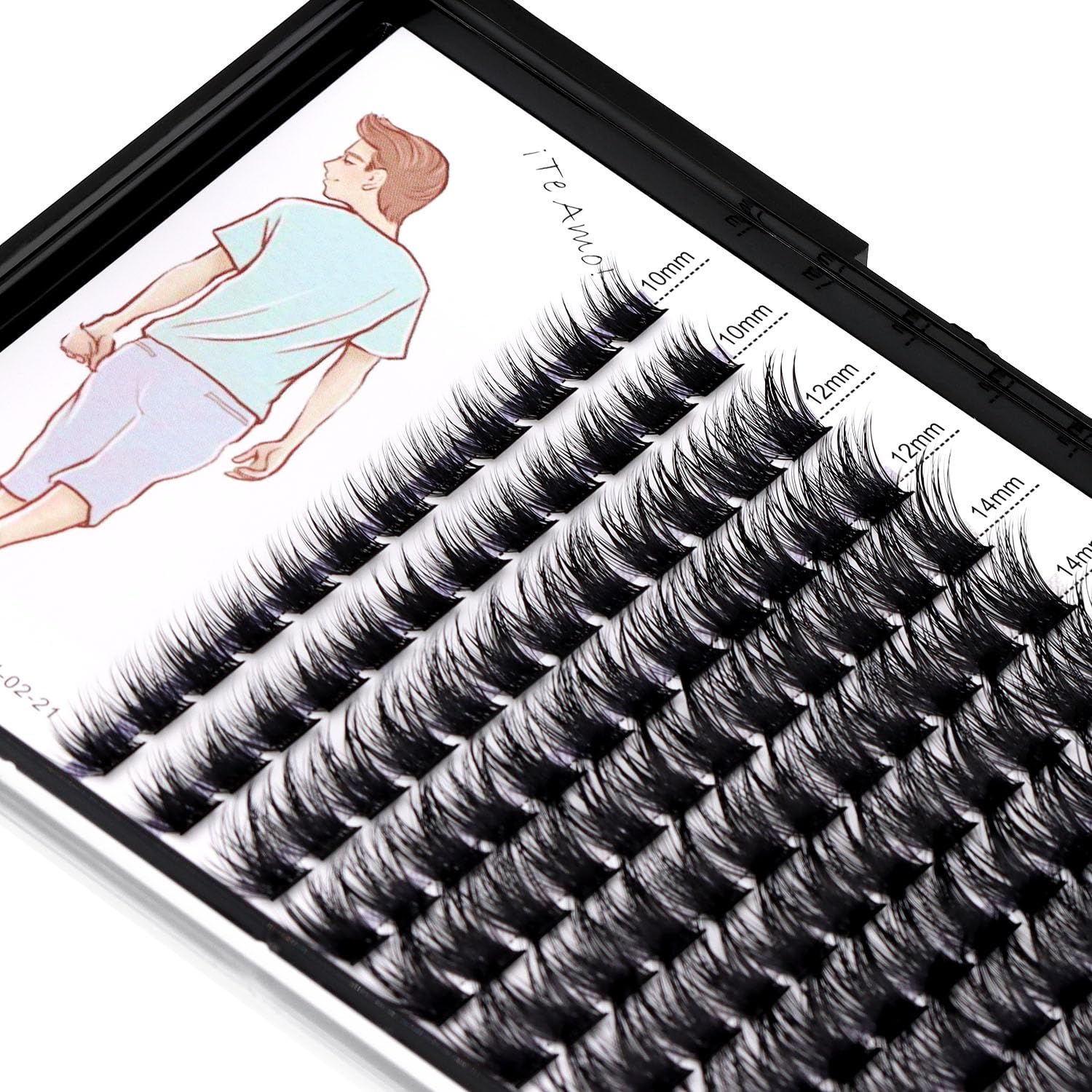 Dedila 120 Clusters Mixed 8-10-12-14mm/10-12-14-16mm Individual False Eyelashes Dramatic Look Wide Stem Natual Long Volume Eye Lashes Extensions Beauty Tools (Mixed 10-12-14-16mm)