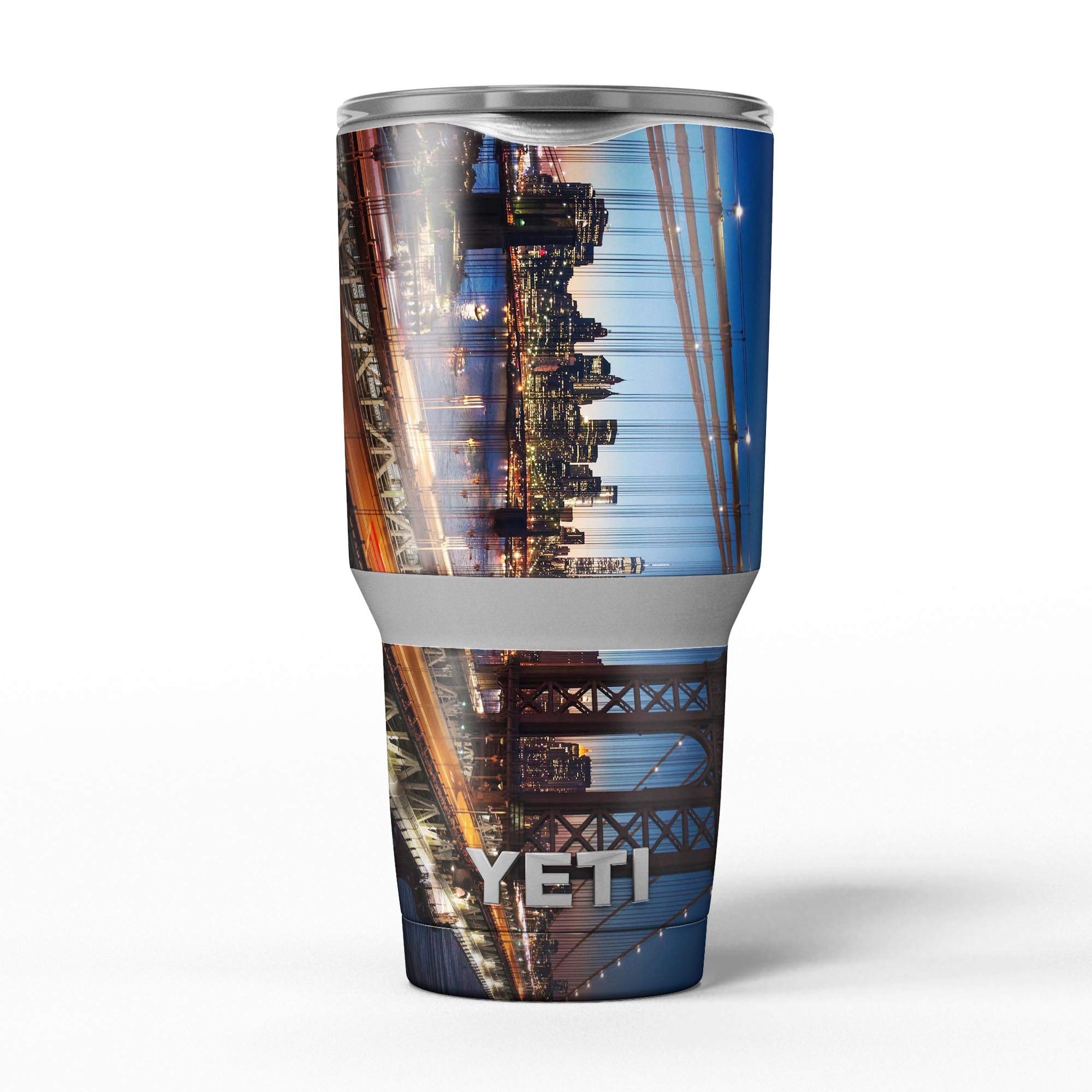 Design Skinz Brooklyn Glimpse - Skin Decal Vinyl Wrap Kit compatible with the Yeti Rambler Cooler Tumbler Cups