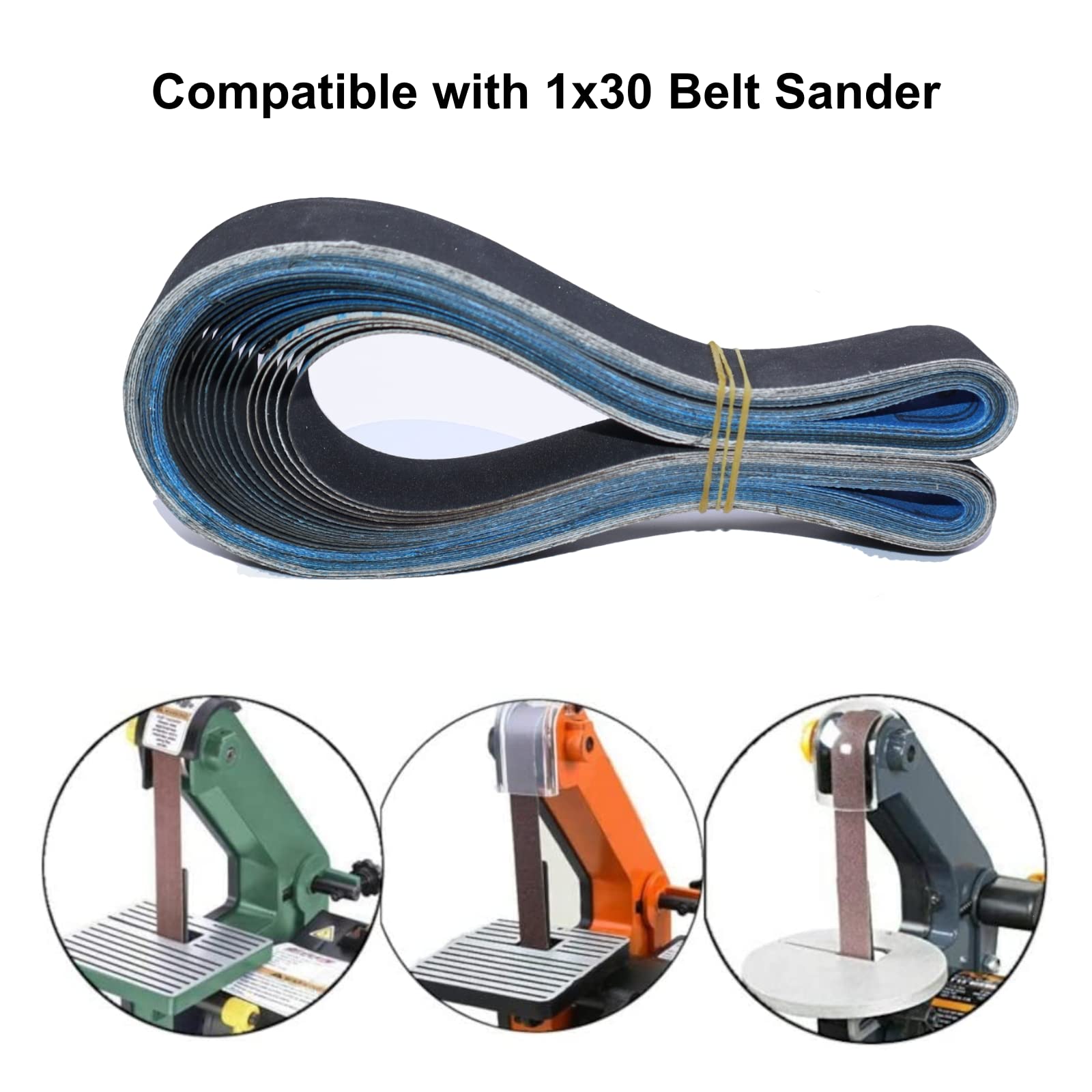 1x30 Sanding Belts for Knife Sharpening Kit, Silicon Carbide Belt Sander Belts 600 800 and 1000 Assorted Fine Grits,15-Pack
