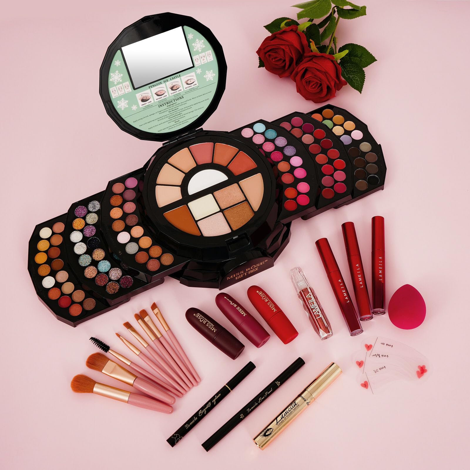 109 Color All- In- One Makeup For Women Full Kit,Professional Makeup Kit,Makeup Gift Set for Women &Girls,Include eyeshadow/lipstick/concealer/Lip Gloss/Eyeliner/Mascara/Makeup Brushes(Set 2)