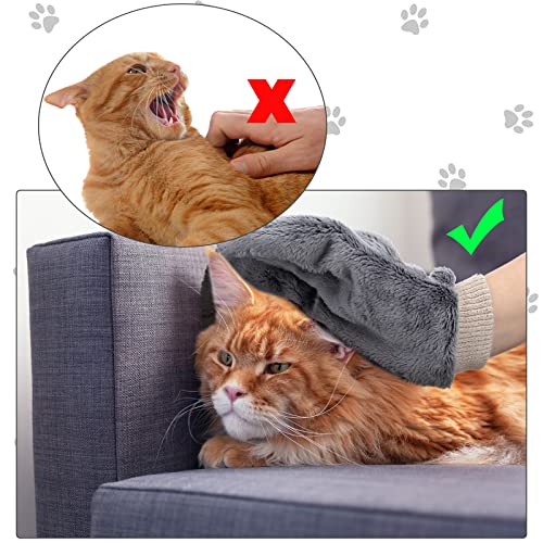 2 Pcs Sugar Glider Bonding Mitt, Calming Sleeping Glove, Bite Proof Animal Handling Gloves, Hedgehog Accessories Calming Glove for Train Your Sugar Glider Small Animals Hamster Rats Pet (Gray)