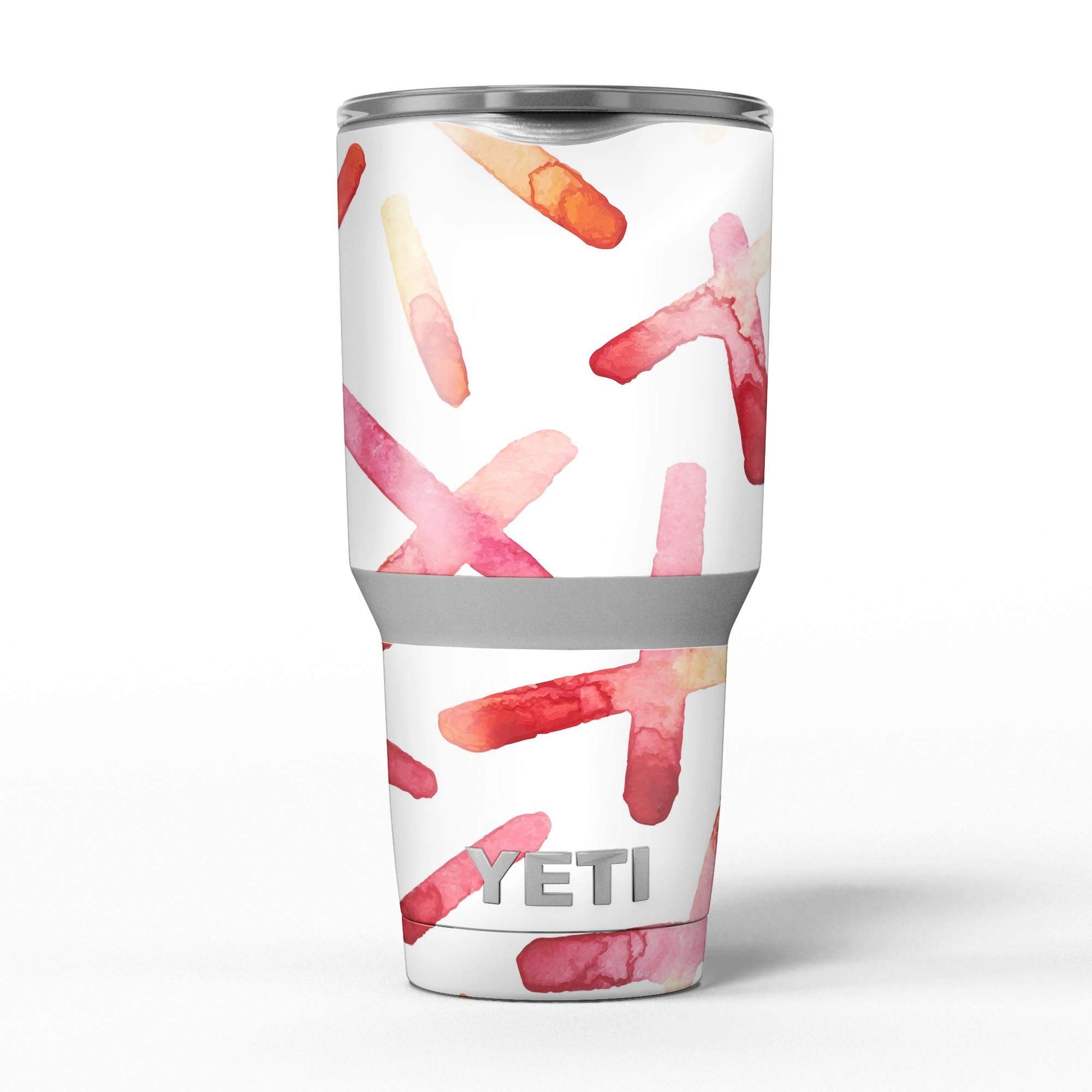 Design Skinz Pink and Orange Microscopic Lens - Skin Decal Vinyl Wrap Kit Compatible with The Yeti Rambler Cooler Tumbler Cups