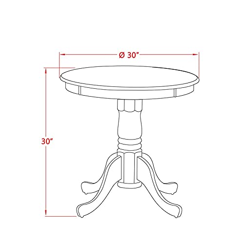 East West Furniture EST-Oak-TP Table, Round