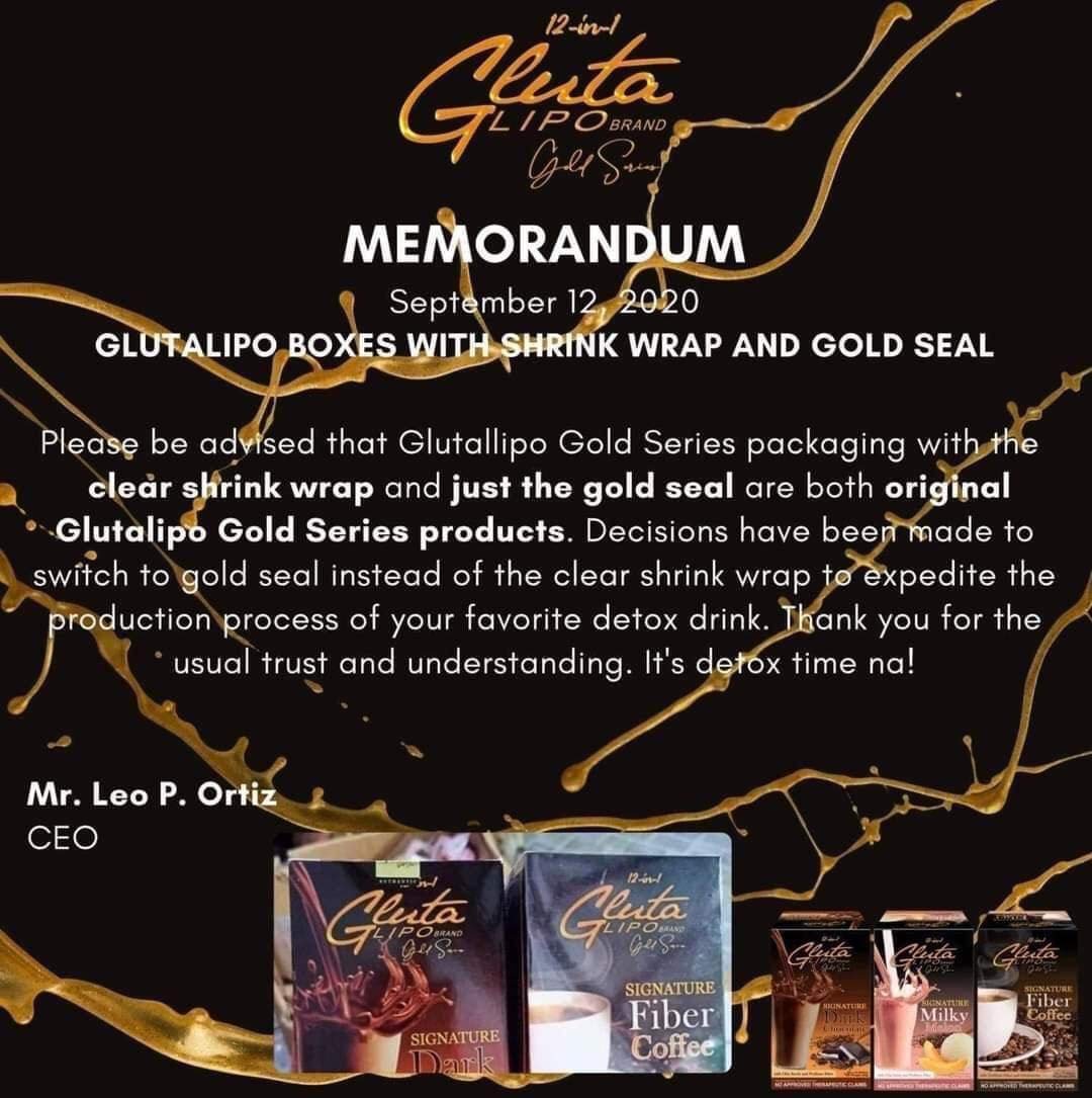 12 in 1 Gluta Lipo Gold Series Milky Melon - 10 Sachets