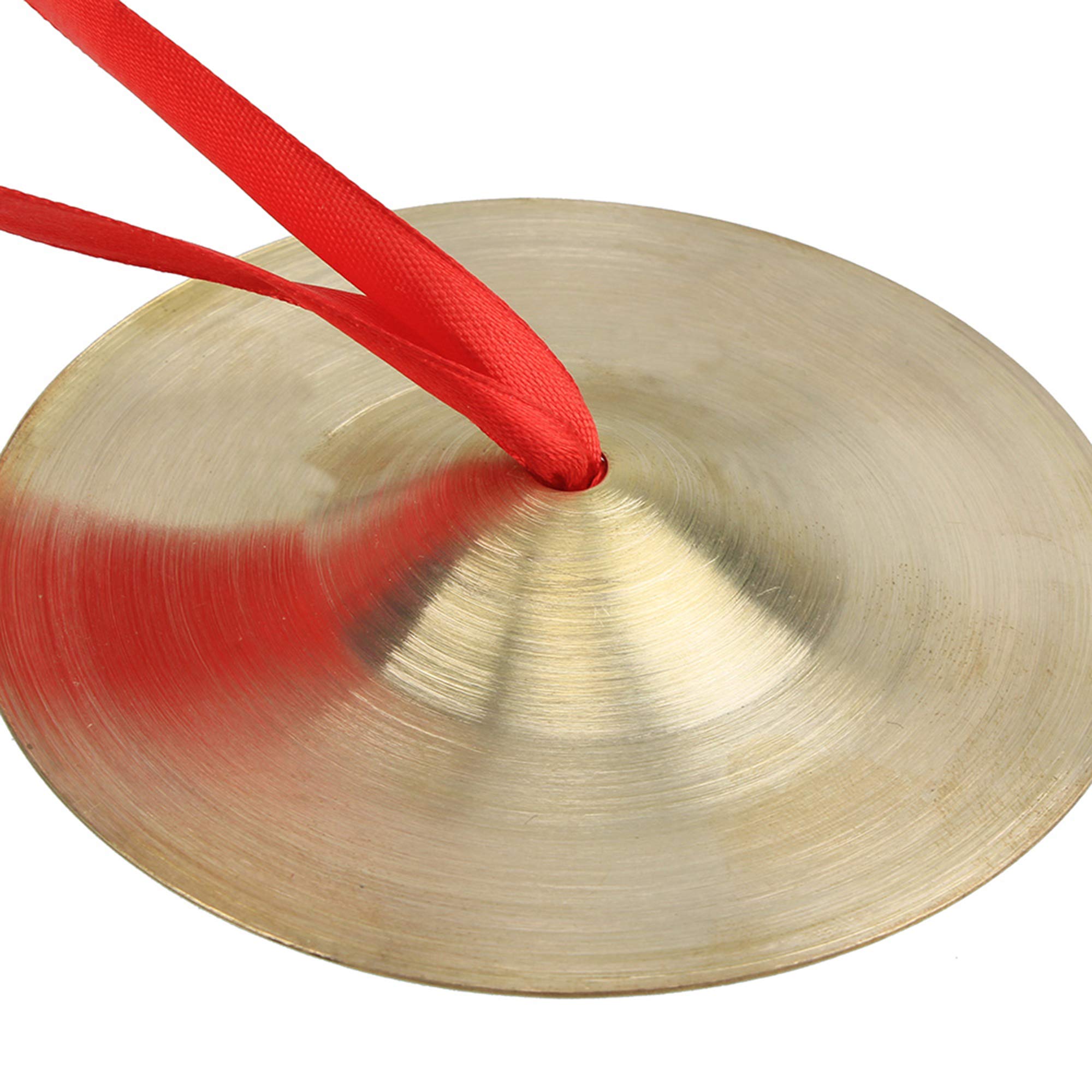 2Pcs Mini Copper Hand Cymbals 90mm Diameter Gong Band Rhythm Beats Percussion Musical Instrument for Parties, Dances, Belly Dances, Holiday Celebration