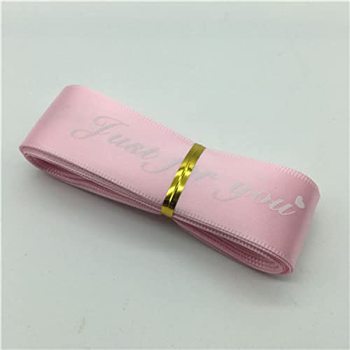 10/25mm*5Yards Letter Printed Polyester Satin Ribbon for Wedding Decor DIY Handmade Bow Craft Valentine's Day Gifts Wrapping