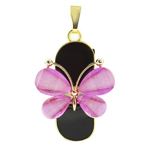 3C Light 16GB 2.0 USB Flash Drive Crystal Butterfly Shape Jewelry USB Flash Disk Jump Drive Thumb Drive Pen Drive with Necklace Memory Stick Data Storage Gift (16 GB, Purple)