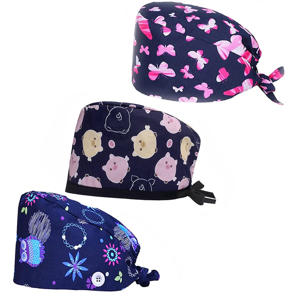 10AGIRL Upgrade Working Cap with Buttons, Adjustable Working Hats Sweatband for Women Men