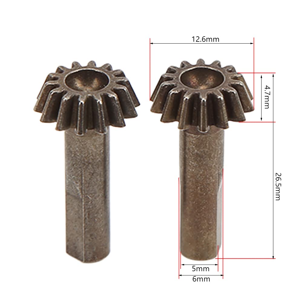 2pcs RC Bevel Gear, Iron Bevel Gear RC Car Parts for WLtoys 1/10 104001 RC Car Crawler