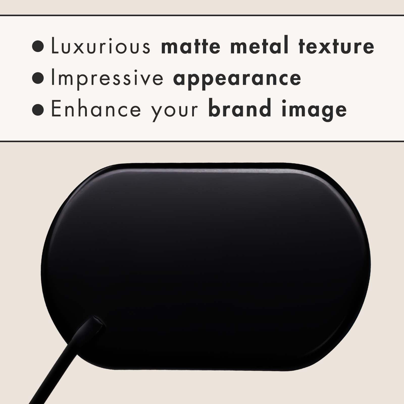 Embagol Lash Mirror Extra Large Makeup Mirror for Eyelash Extensions Detachable Stainless Steel Square Round Lash Extension Accessories(Black)