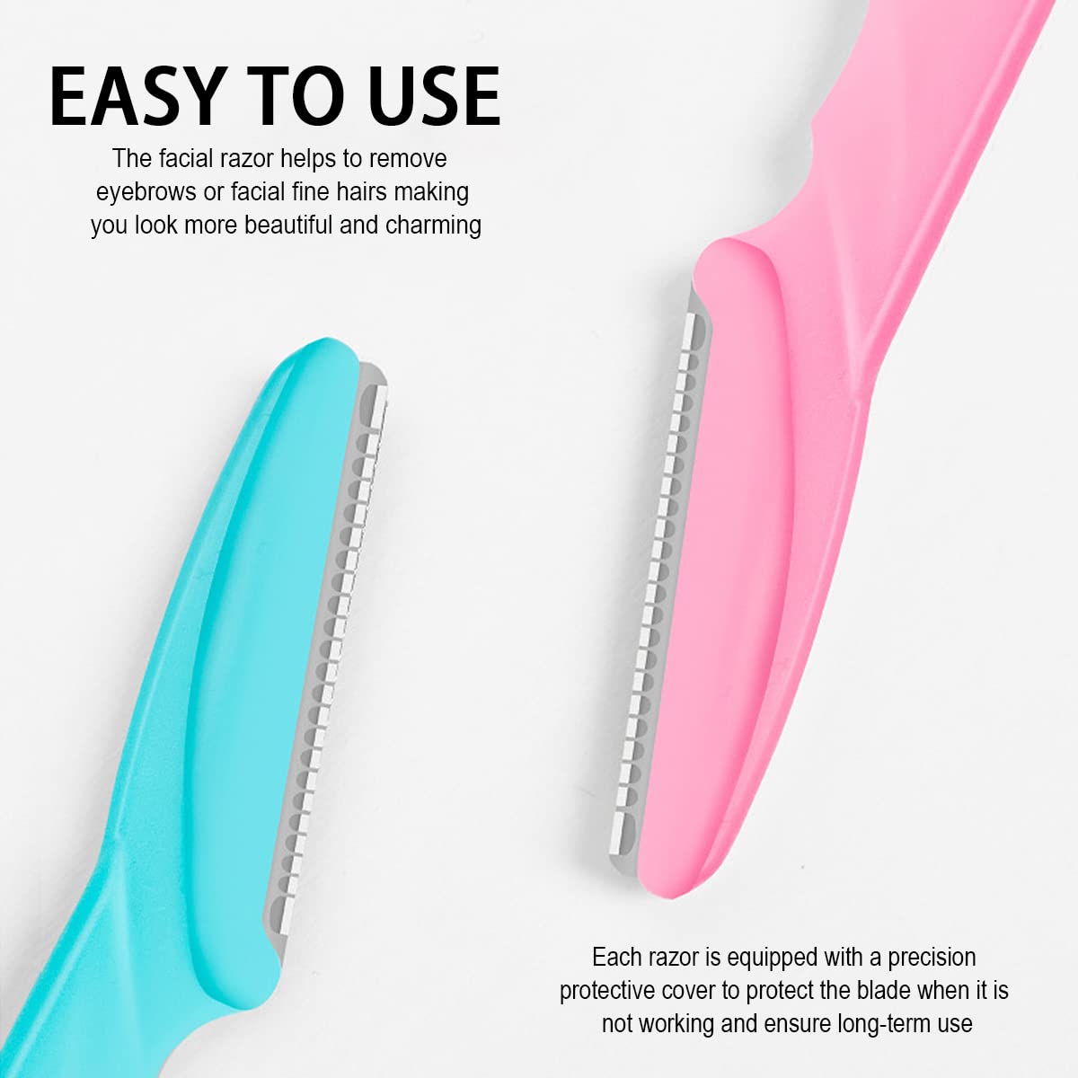 JORPETS 12 pcs Eyebrow Razor Trimmer, face Razor Eye Razor, dermaplaning Razor Blades Beauty eyepow Shaper Razors Women