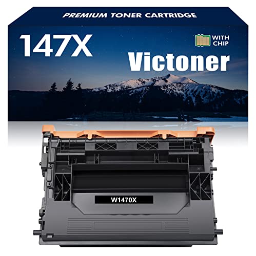 147X Black Toner Cartridge 1-Pack with Chip Compatible Replacement for HP 147X 147A W1470X W1470A for HP Laserjet Enterprise M610n M611dn M611x M612dn M612x MFP M634h M635fht Printer High Yield Ink