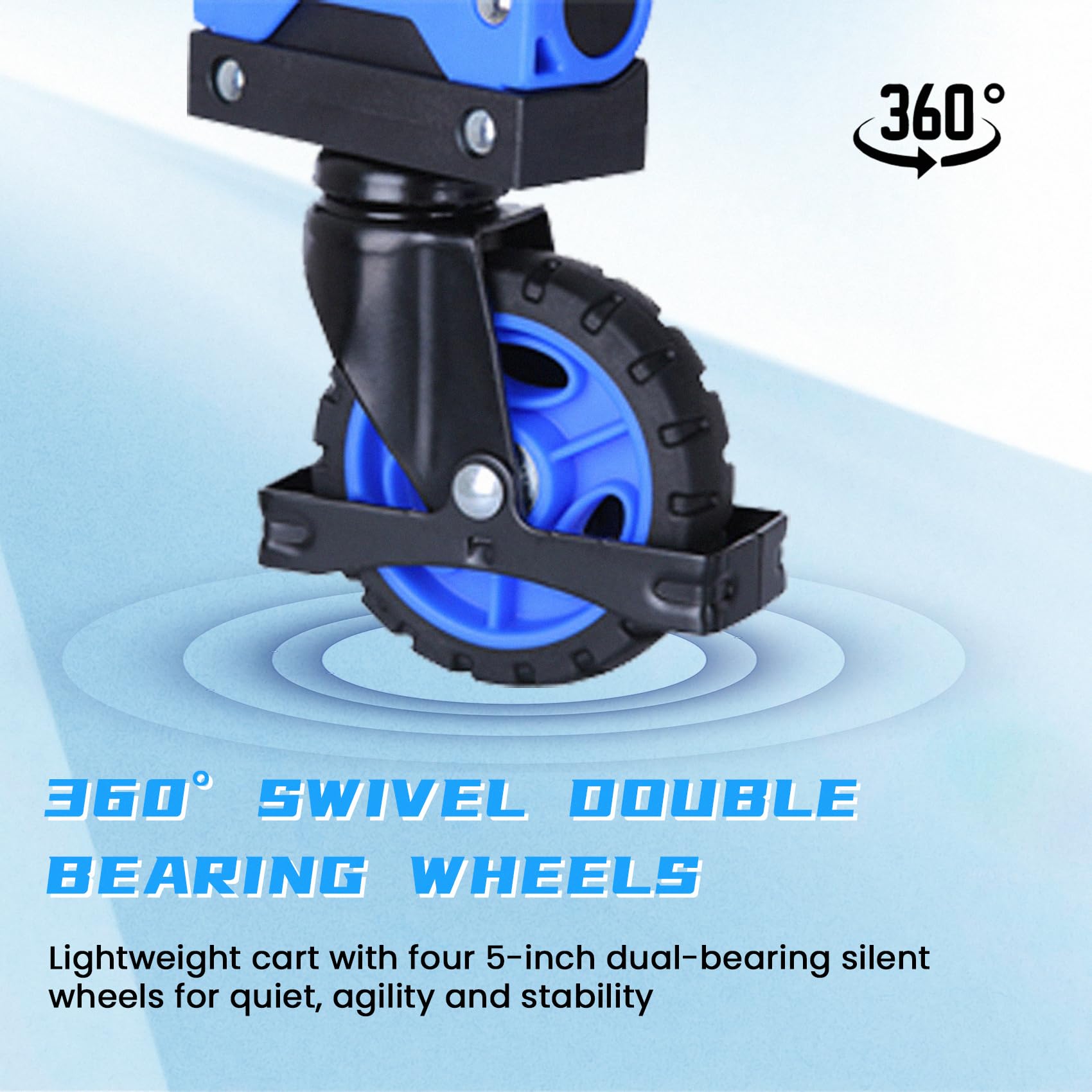 2 in 1 Hand Truck Dolly Foldable, 330LBS Foldable Handtruck Dolly, Portable Foldable Dolly with Wheels, Retractable Handle & 4 Rubber Wheels, Hand Cart Foldable for Travel/Luggage/Office/Moving