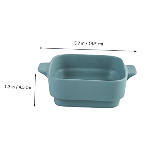 1pc Ceramic Bakeware Ceramic Bread Pan Square Cupcake Pans Ceramic Bread Loaf Pan Ceramic Cookie Sheet Porcelain Lasagna Plate Ceramic Tart Pan Rice Plate Rice Bowl Kitchen Supply/1533 (Color : Green