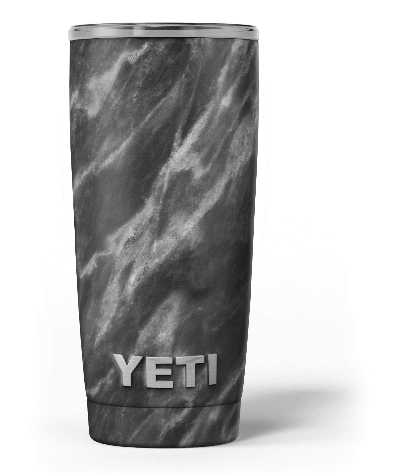 Design Skinz Black and Chalky White Marble - Skin Decal Vinyl Wrap Kit Compatible with The Yeti Rambler Cooler Tumbler Cups