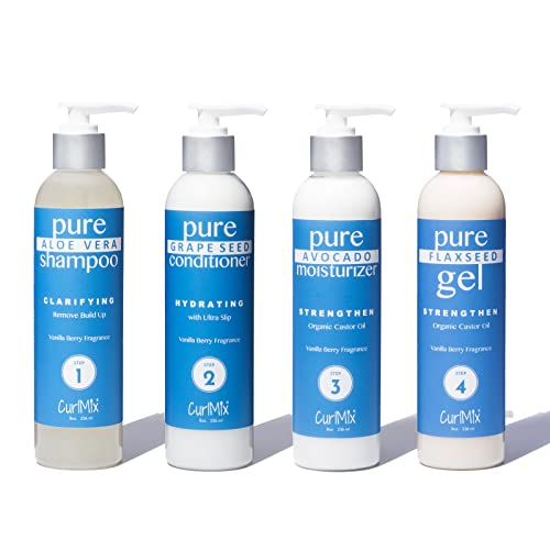 CurlMix Wash + Go System (Step 1-4) (Lemon Creme/Organic Argan Oil/Softening Hair)