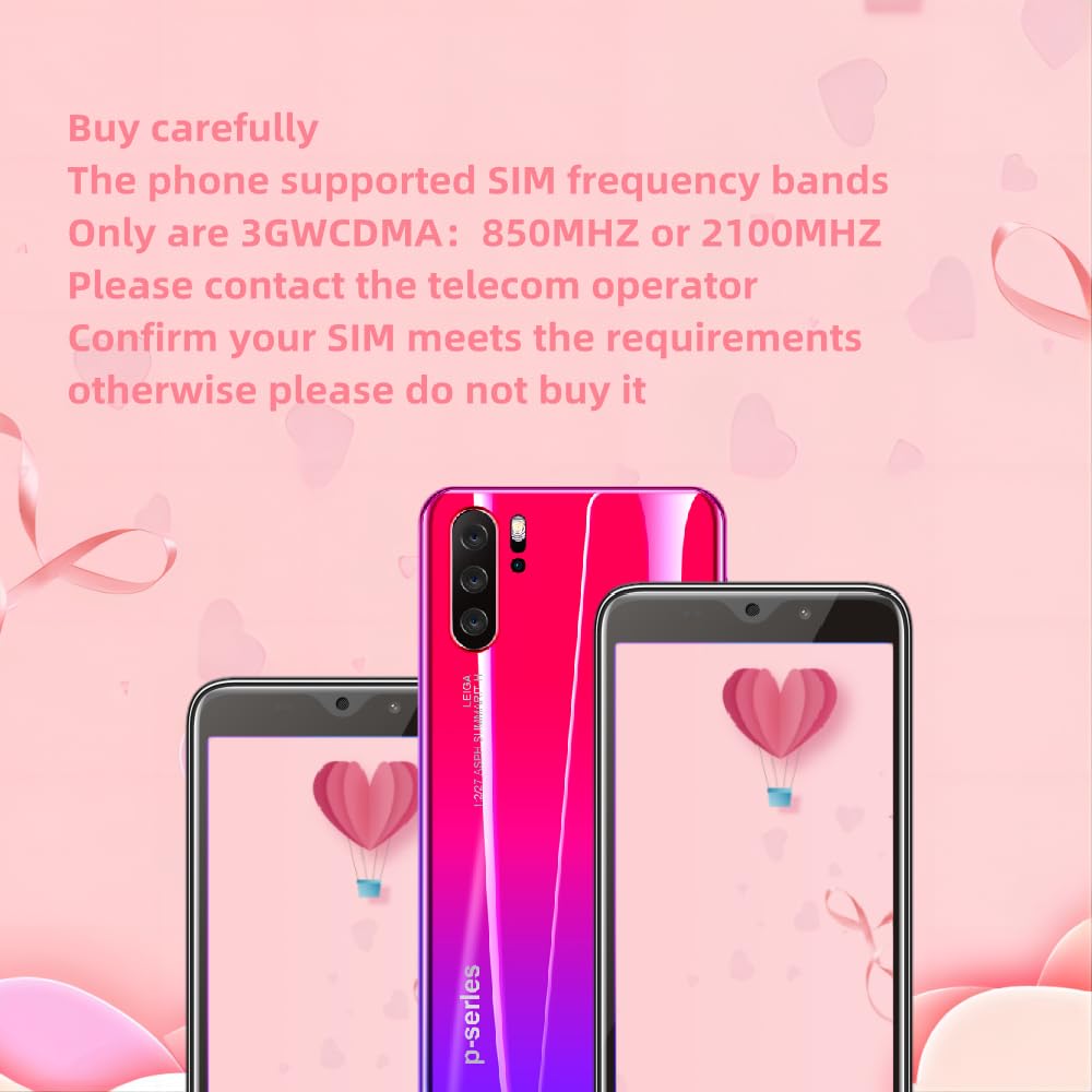 1GB RAM 8GB ROM,X10 Android Smartphone, 5.72-inch IPS Full-Screen,Front and Rear Cameras,Only Supports Dual SIM Card Frequency Band of 3GWCDMA :850/2100MHZ,Unlocked Cell Phone (red)